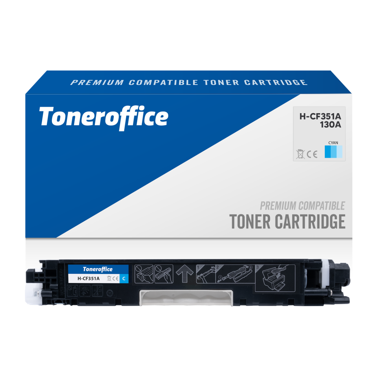 HP 130A Cyan (CF351A) Toner kompatibel | Toneroffice, 19,99